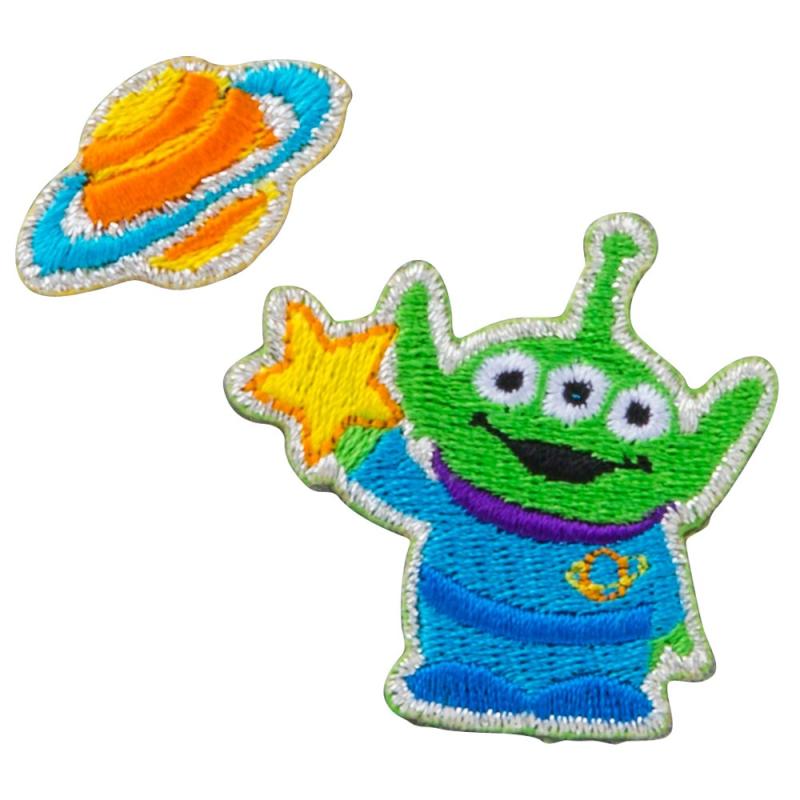 ミノダ エイリアンスペースワッペン小 アイロン・シール両用 星-小 D01Y5803本体サイズ :エイリアン:W34mm×H33mm/土星:W24mm×H15mm対象性別 :男女共用(C)Disney/Pixar