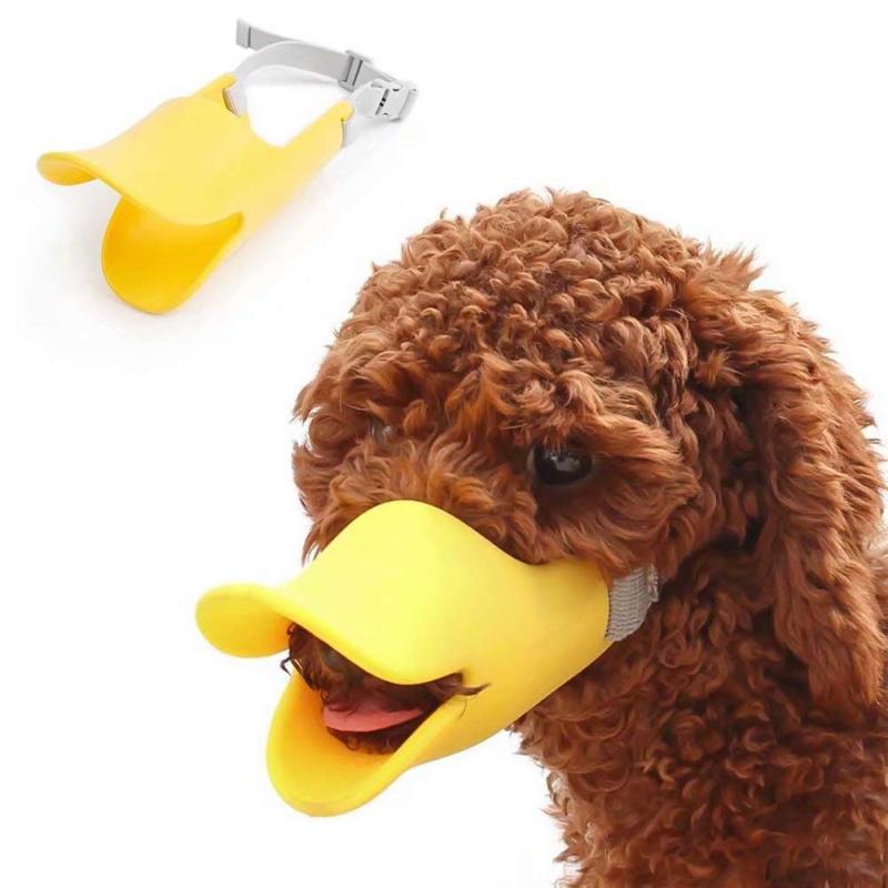 Doyeemei 犬用マズル 口輪 犬アヒル口セット シリコン犬口 ペットシリコンゴムセット 犬調節セット 噛み防止 家具破壊防止