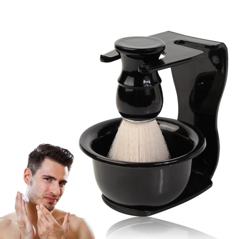 3点セット シェービングブラシセット 髭剃りブラシ 現代的な設計 柔らかい 毛はナイロン製 髭剃り お手入れが簡単 理容 泡立ち 洗顔 男女兼用セット内容：ブラシ、スタンド、ボウル使用方法：シェービングブラシをぬるま湯に浸します。お顔を温め...