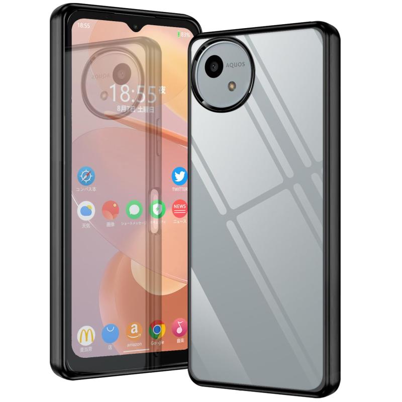 Aquos Wish4 透明クリアケース SH-52E 耐衝撃 アクオスウィッシュ4 カバー 携帯 スマホ 可愛い TPU ラップホール付き【驚きの透明感】wish4用ケースの背面は透き通った高い透明度を誇り、フレームは多層メッキ加工技術に...