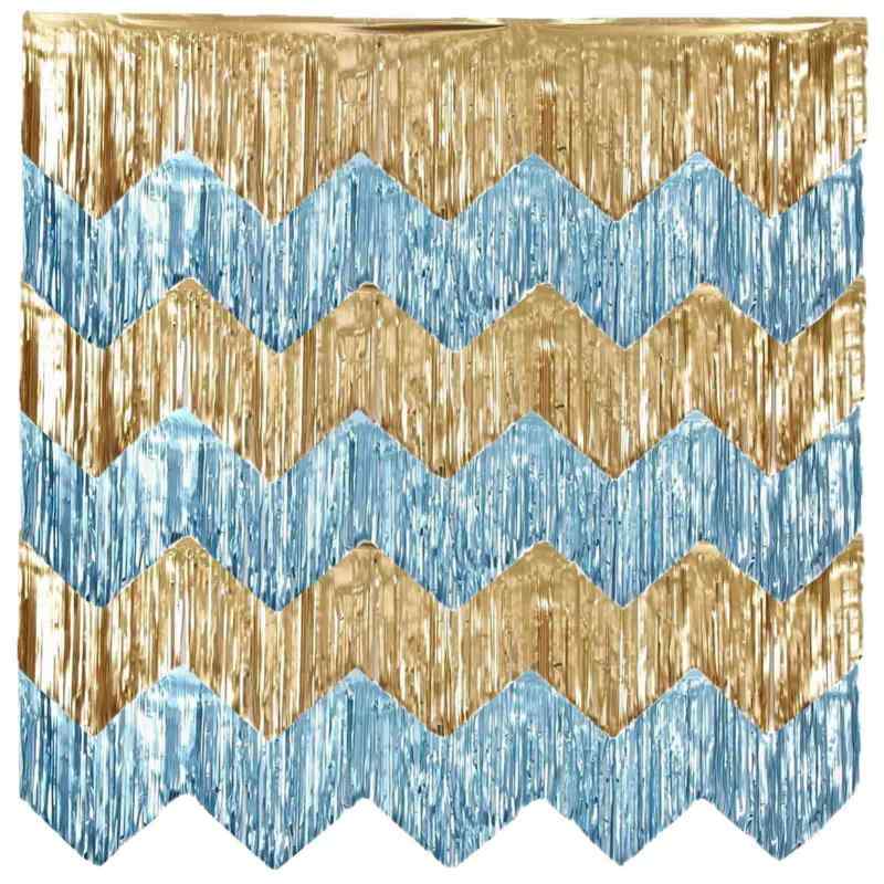 iwlorys タッセルカーテン 6個セット キラキラ 背景 明るい光沢 誕生日 飾り付け 50cm*200cm 誕生日 飾り パーティー デコレーション birthday party decoration【サイズ】：100cm (幅）*2...