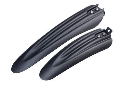 ベロ(VELO) ブラック オートバイ用 プラスチック フロント後セット 24-26インチ用 フェンダー対応サイズ24～26インチ用幅フロント最大90mm、リア最大95mm 前後セットでの販売となります。