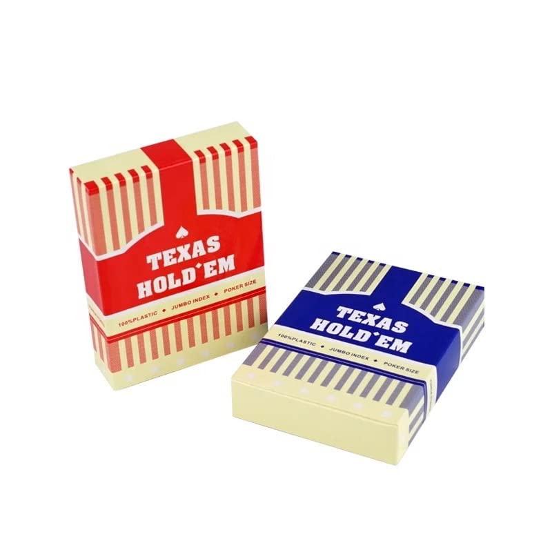 ポーカー TEXAS HOLD`EM プラスチックトランプ ポーカーサイズ ジャンボインデックス100%プラスチックトランプ 仕様 ・プラスチック製 ・ポーカーサイズ(63×88mm) ・54枚(ジョーカー2枚)・カットカード兼ポーカーガイ...