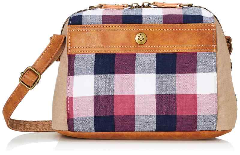 [chiemi sacs] ショルダーバッグ マルチギンガムチェック かまぼこ型 6A98タテ16cmxヨコ23cmxマチ9.5cmポケットの数:4(外側2/内側2)重量:280gショルダー全長:127.5cmカードポケットの数:6