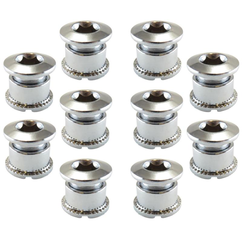 FregocS 自転車 チェーンホイール チェーンリング ボルト ナット 便利な 10個セット 丈夫な スチール BIC-CRBt