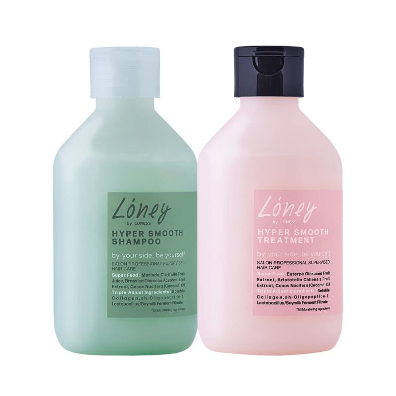 濃縮 美容液 シャンプー 200ml &amp; トリートメント 200ml セット Loney by LONESS(ローニー) ハイパースムース オレンジブロッサムの香り青山の人気サロンLONESSプロデュース気になる髪のダメージを自宅で...