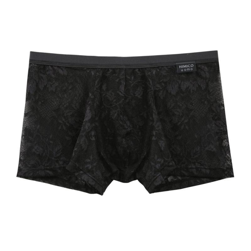 [himico] uomo LEONARDO ボクサーパンツ レース 前閉じ メンズ M L LL 001seriesナイロン　ポリウレタン　その他フロントシーム：あり ・伸縮性：あり ・透感：あり(フロント2重レース) ・前閉じタイプ 【...
