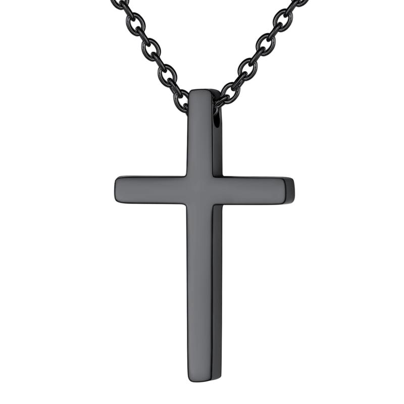 [Suplight] ネックレス メンズ 十字架 クロス ペンダント シルバー ステンレス 金属アレルギー レディース ペア アクセサリー[クロスネックレス] シンプルな十字架モチーフのネックレス。コーデを選ばないので、コーデに取り入れやす...