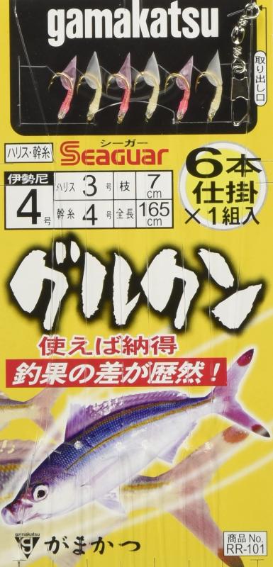 がまかつ(Gamakatsu) グルクン仕掛 RR101 4号-ハリス3. 43940-4-3-07号数:4ハリス:3入本数:6