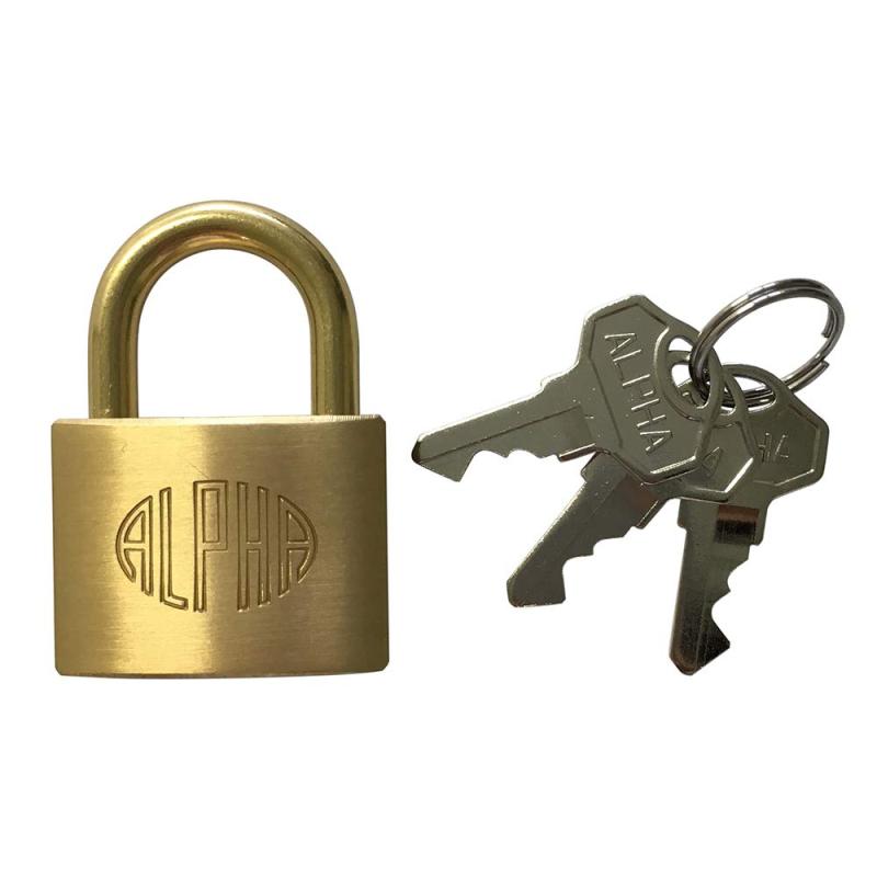アルファ 南京錠 同一キー KA #1000-35 20E35 110-663 110-663材質:真鍮キー本数:3本