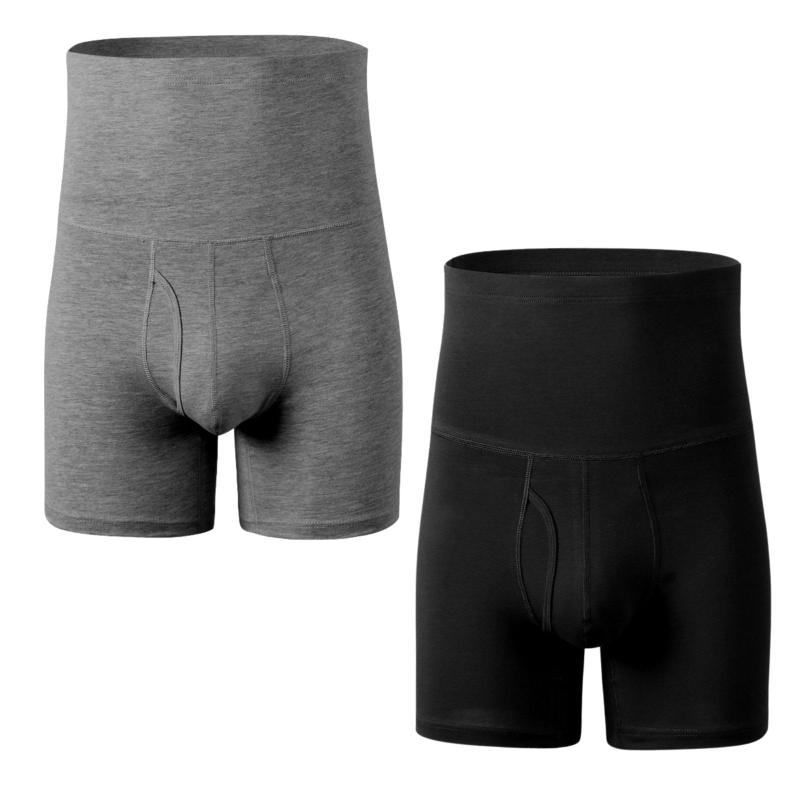 [bath＆bath] 腹巻付きパンツ ボクサー メンズ シニア お腹 冷え防止 ブラック グレー 2枚セット【下着と腹巻が一体化】これ一枚でお腹と腰をしっかり保温、あたたかく、快適に。冷え対策を手軽に。【快適なフィット感】締め付けずによく...