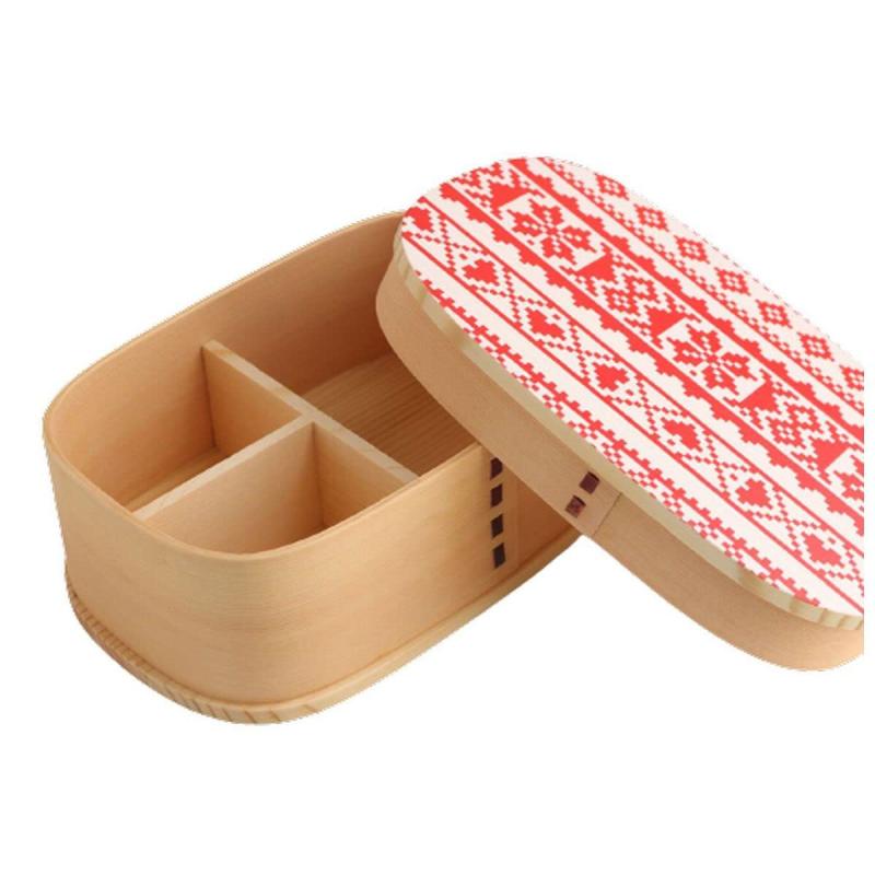 j-kitchens 調湿効果 機能付き 木製 弁当箱18.5cm × 12.5cm × 6.8cm 700ml ウレタンコーティング/絵：蒔絵調紀州加工サイズ:18.5×12.5×6.8cm容量：約 700ml/生産地：国内仕上げ/素材・...