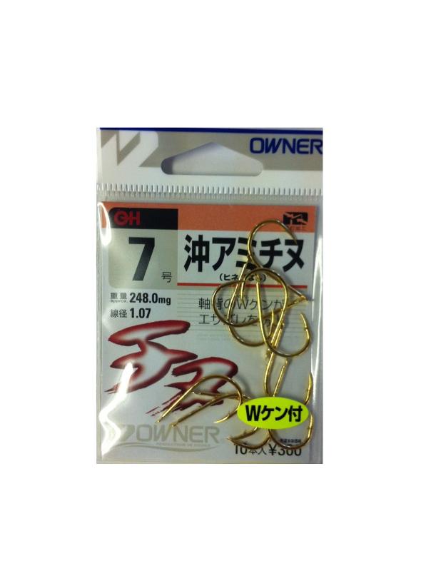 OWNER(オーナー) バラ 沖アミチヌ 7号OH沖アミチヌ（Wケン付ヒネリなし）金オーナーばりチヌ針●鈎の軸の外側にケンがダブルに出ており、オキアミが外れにくい。内容量・パッケージ等の仕様は、予告なく変更になります。悪しからずご了承下さい。