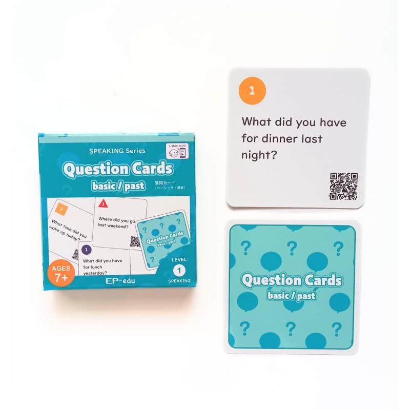 EP-edu Question Cards Basic/Past 英語カードゲーム教材 英会話・過去形【EP-edu】SPEAKING シリーズ、Question Cards basic/pastは、自然な会話を目指し、会話の応用力を伸ばす...