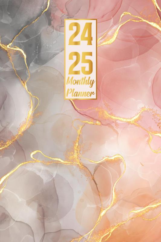 2024-2025 Monthly Planner: Two years from January 2024 to December 2025, 1 Month on 2 Pages.