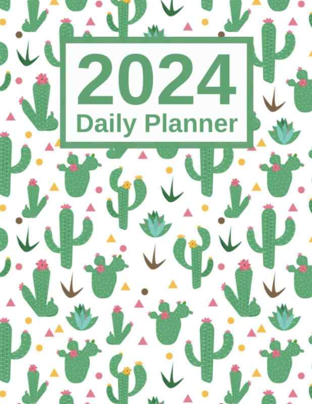 2024 Daily Planner: One Page per Day 8.5 x 11 Large | 12 Month Organizer | Agenda for 365 Days | Jan 2024 - Dec 2024 | C...