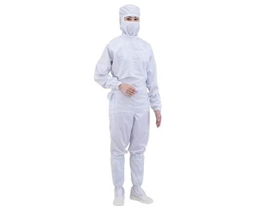 アズワン クリーンスーツII クラス100 フード別 サイドファスナー型 青 5L クリーンルーム 二重袖●色：青●サイズ：5L●材質：導電糸入りポリエステル100％（ストライプタイプ）●表面抵抗率：10^6～^9Ω/●袖・腰・裾ゴム入り●...