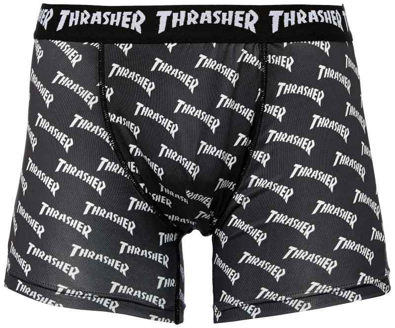 [スラッシャー] メンズ 定番 ボクサーパンツ (総柄ブランドロゴ・前閉じタイプ) / 下着/TH-BX002SIZE:M 胴囲/身長(メーカー表示サイズ:76cm~84cm/165cm~175cm)SIZE:L 胴囲/身長(メーカー表示サ...