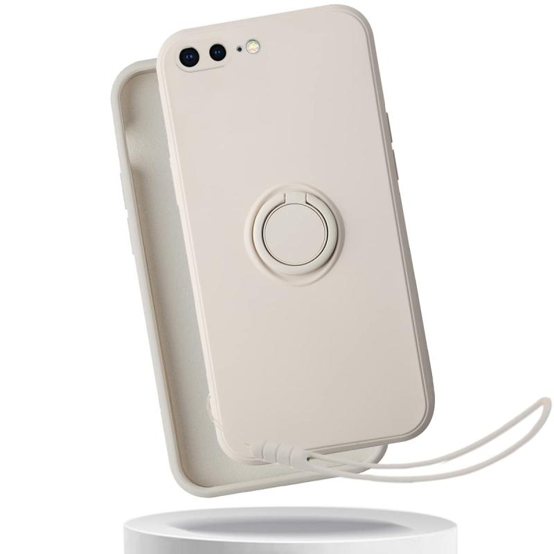 iphone 7 plus/iphone 8 plus シリコン リングケース ストラップ