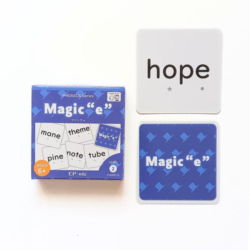 EP-edu Magic "e" マジック e カードゲーム教材 フォニックス【EP-edu】のフォニックス教材は、QRコード付きのカード教材。スマホで簡単に動画や音声を確認。口の形をチェックしながら、英語の音を一音一音...