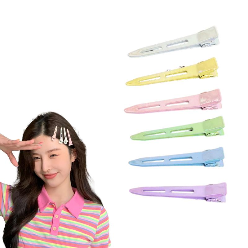 EZ PEACH 跡がつかない 前髪クリップ 業務用 ヘアクリップ 6本セット プロ用 髪留め 美容師カールクリップ 床屋 美容業界 ヘアアクセサリー 跡がつかないピン❤【サイズ】シングルプロングクリップ6個パック、上品な光沢もあって、軽い...