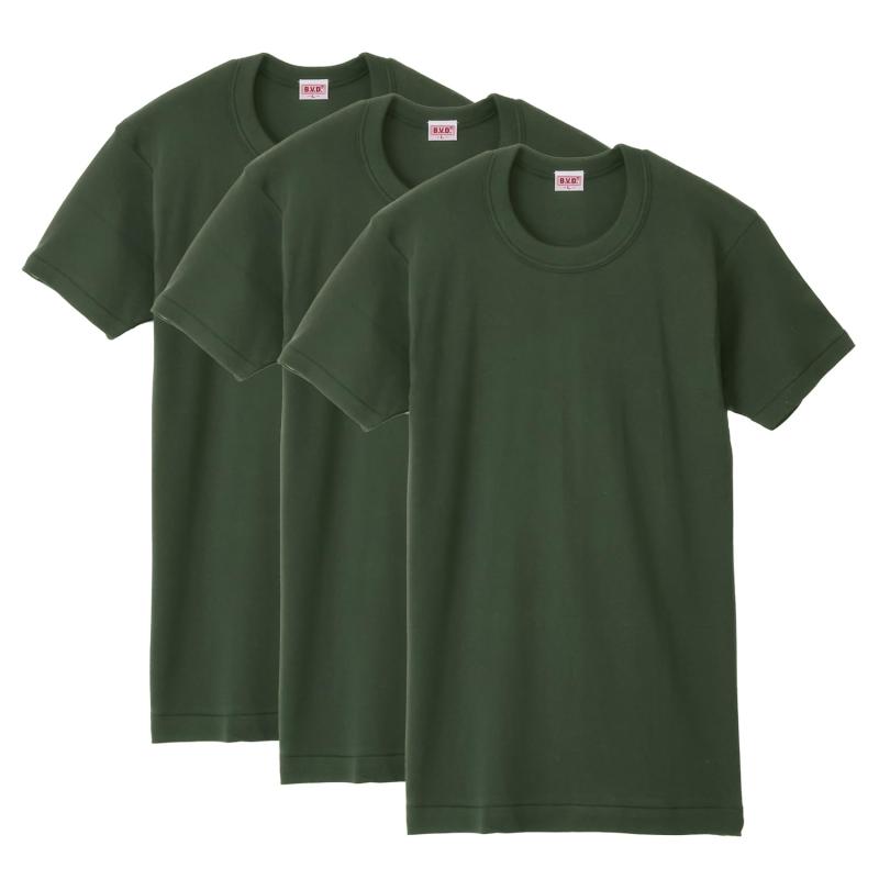 B.V.D.(ビー・ブイ・ディ) 丸首半袖TシャツGOLD ゴールド 丸首半袖Tシャツ3枚組 綿100% コットンメンズSIZE:M 胸囲 メーカー表示サイズ:88cm ~96cmSIZE:L 胸囲 メーカー表示サイズ:96cm ~104c...