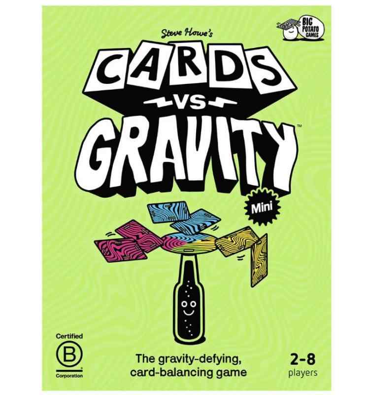 Cards vs Gravity Mini Edition Game ビッグポテトカードvs重力:究極のスタッキング&amp;バランストラベルゲーム|防水カードゲーム キャンプ、バケーション、家族の楽しみに | 2~8人用 [並行輸入品]プ...