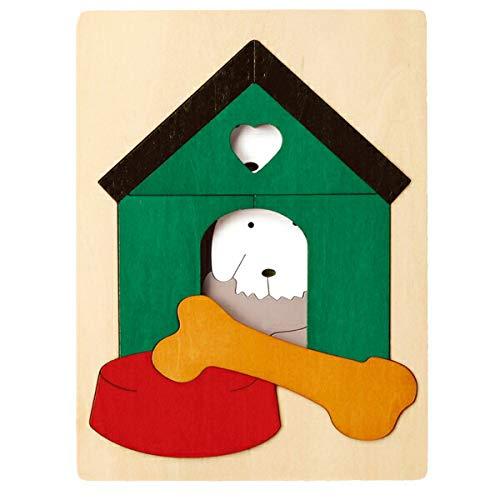 ジョージ・ラック・パズル 2重パズル・いぬ小屋 GL8242 知育玩具対象年齢：3歳頃から、サイズ： 20×15cm、塗料・合板：ドイツおよびヨーロッパ製