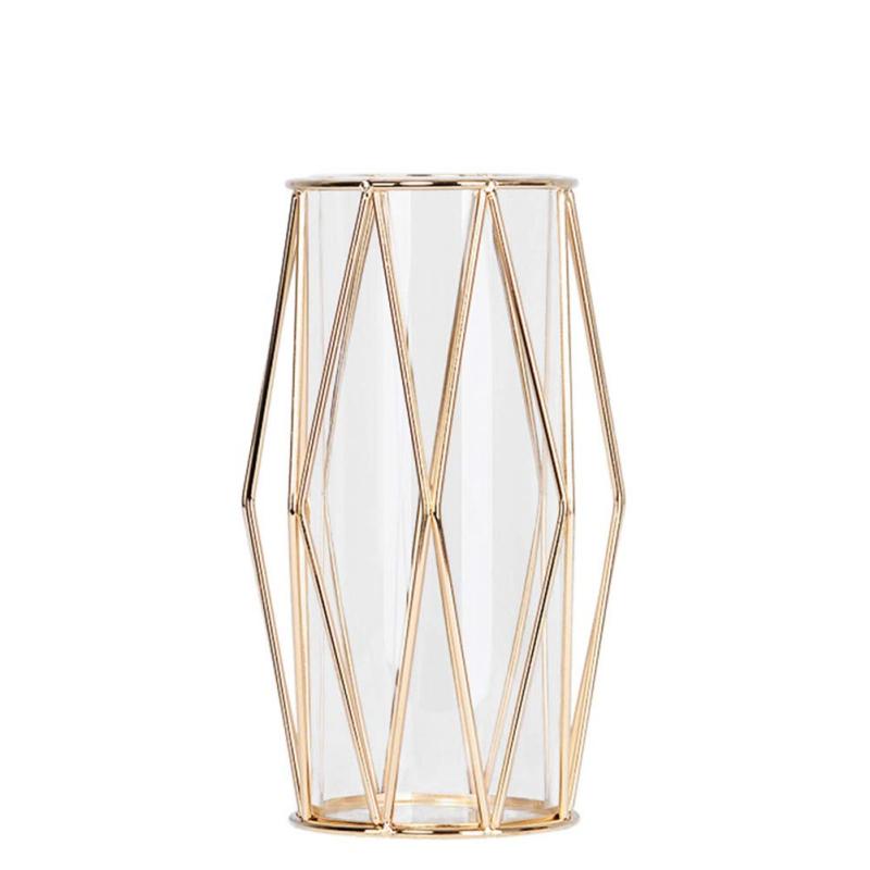 花瓶 おしゃれ 北欧 ゴールド フラワーベース ガラス 一輪挿し おしゃれ かわいい 花器 花びん インテリア ドライフラワー 高さ22cm異素材の組み合わせの新しいフラワーベース。北欧風のシンプルデザインですので、部屋のどこに置いてもすん...