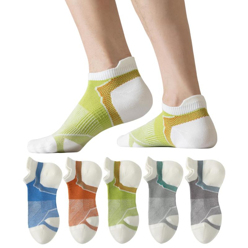 [Realwill] 靴下 メンズ ソックス 作業用靴下 くるぶしソックス 防臭吸汗 アンクルソックス 春夏秋冬用 スニーカーソックス カラフル 5足組 カジュアル スポーツ 綿 ショートソックス 男性 四アーチサポート - 足裏を包み込む...