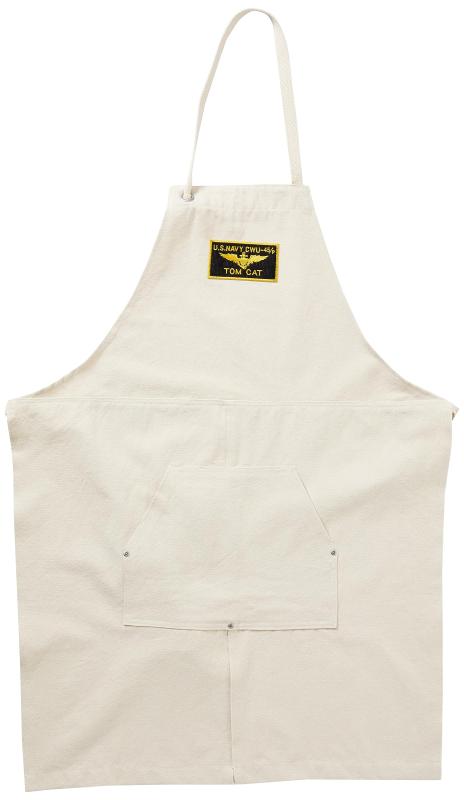 [エフスタイル] エプロン F-SD030413 ナチュラル FREE《フリー》 総丈/92cm 幅/70cm《綾テープ寸法》 ウェスト/110cm ネック/75cmスペック：ペンシルポケット2ヶ所 カンガルーポケット1ヶ所 ワッペン1ヶ所