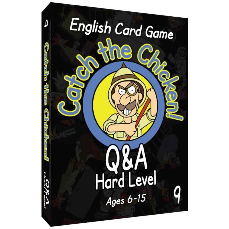 Q&amp;A Hard Level Catch The Chicken 英語 カードゲーム子供 English Card Game英語カードキッズゲーム　6−15歳対象英会話上達Q&amp;A スタイル子供英会話