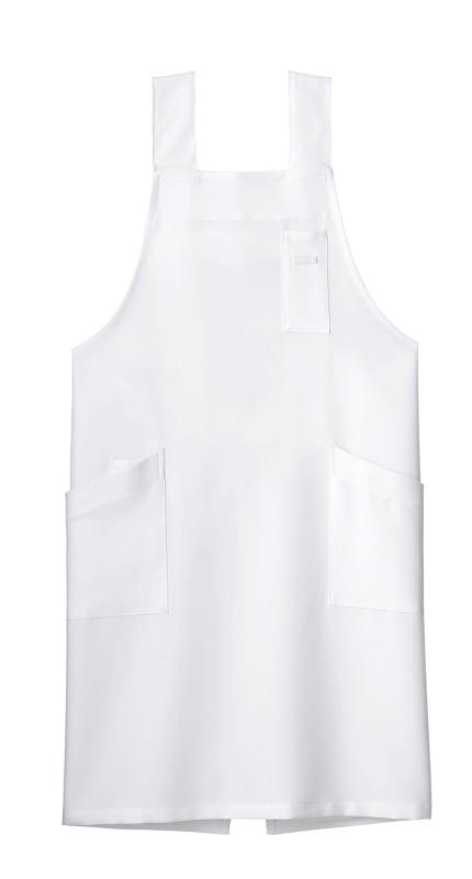 [フェイスミックス] エプロン H型胸当てエプロン FK7164Mサイズ:前中心丈88cm 胴回り98cmLサイズ:前中心丈90cm 胴回り110cm