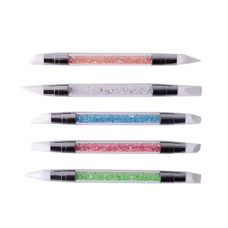 maarku 5本セット ネイルアートブラシ ネイル筆 マルチシリコンスティック ネイル筆 シリコン筆 新型 画筆 両端ヘッド ジェルネイル用ブラシ【セット内容】5種5本セット(両端ヘッド) 、筆先は5種異なるの形状でご各要望が満足できます...