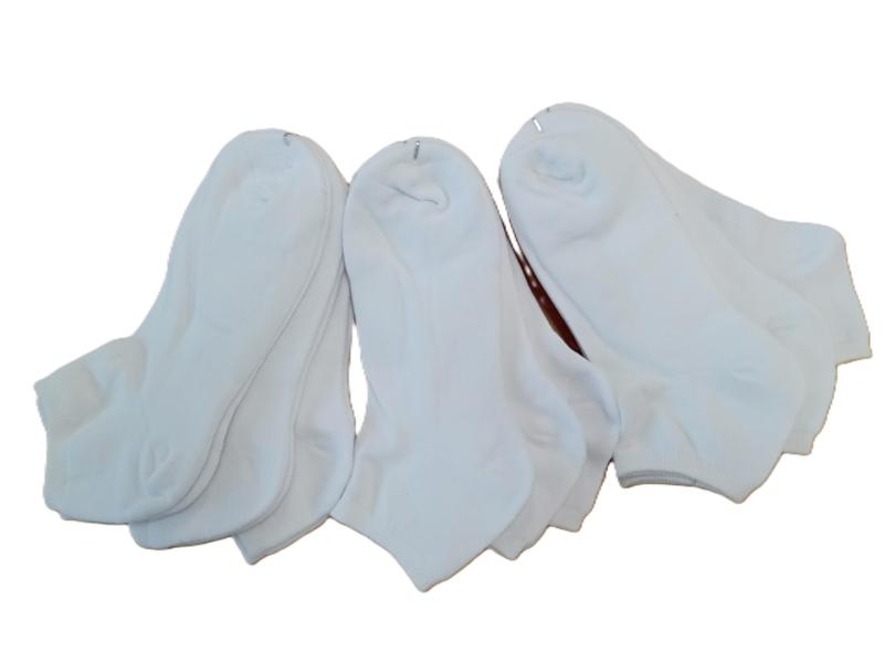 [スニーカーライフ] ショート丈ソックスLow-cut Socks3足組メンズ底パイルショート丈白3足組M,L2サイズ展開スニーカー丈、クオーター丈
