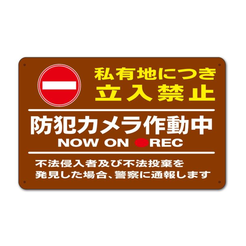 【私有地 敷地内 防犯カメラ作動中 看板】通り抜け禁止 私有地につき 私道 立ち入り禁止 立入禁止 進入禁止 監視カメラ 敷地内 標示 注意 禁止 警告目を引く色のユニークなデザインパターンは、サインを非常に魅力的にし、すぐに他の人の注意を...