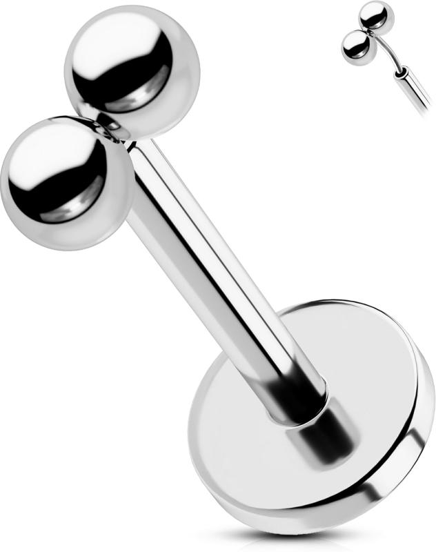 OUFER Body Piercing 唇ピアス チタン 16G/18G ネジレス フラットバック 耳骨/軟骨用 6/8mm 男女兼用 Helix Lip Lbaret Tragus Piercing Stud Bars Jewelryトラ...