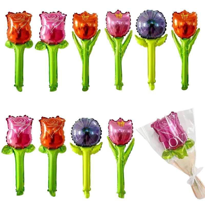 12 pcs flowers バルーン 風船セット 12.5CM,8色のアルミホイルバルーン 子供の誕生日,記念日,ベビーシャワー,結婚式,受付会,アフターパーティー,卒業式および学校または幼稚園の入場イベントの【豪華セット内容】合計60色...