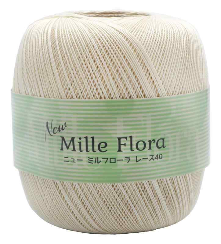 SKI NEWミルフローラ#40/80g 約830m Col.103 3玉セット#40/80g約830mレース針：6～8号綿100％