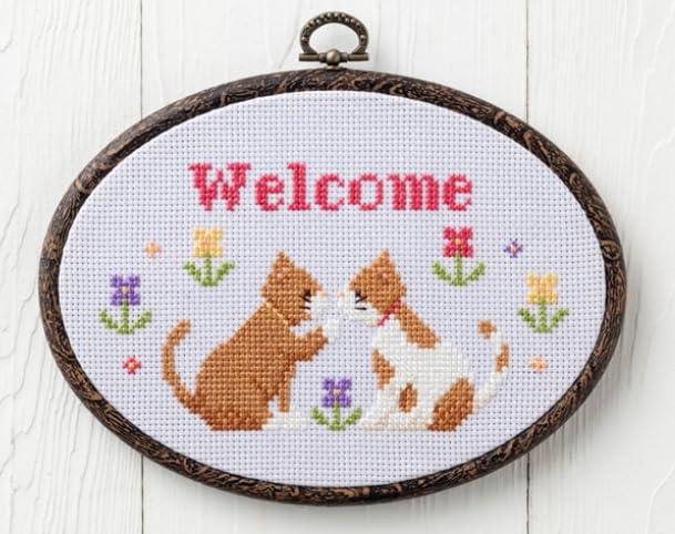 ルシアン ドアプレートのおもてなし ねこ 825原産国:日本(刺しゅう布、糸、針)、中国(プチフレーム)商品サイズ:約タテ14×ヨコ19cm(吊り金具含まず)素材:刺しゅう糸(綿100%)、刺しゅう布(綿100%)、刺しゅう針(鋼)、プチフ...
