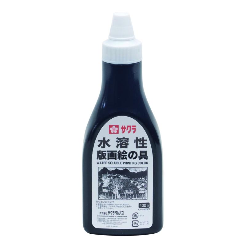 サクラクレパス 絵の具 水溶性版画 400g 黒 AWH400PT#49【特長1】水溶性のため汚れた手や用具は水で洗い落としやすい【特長2】色彩・濃度に重点をおいた使いやすく刷り上がりが美しい【特長3】木版・紙版などの凸版に適している【特長...