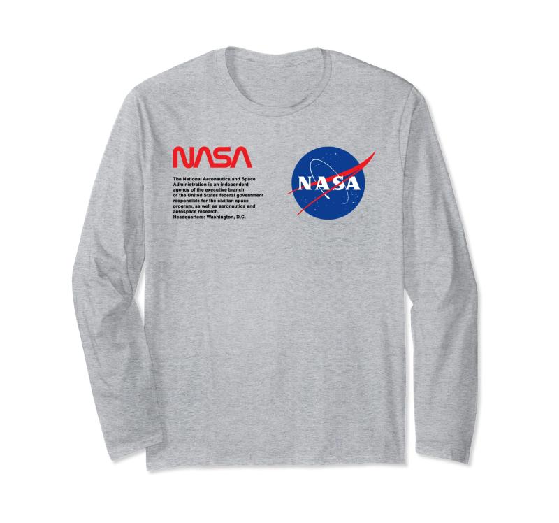 NASA Space Shuttle Discovery Worm Meatball Logo 長袖TシャツNASA Space Shuttle Discovery Worm Meatball LogoNASA スペースシャトル ディスカバ...