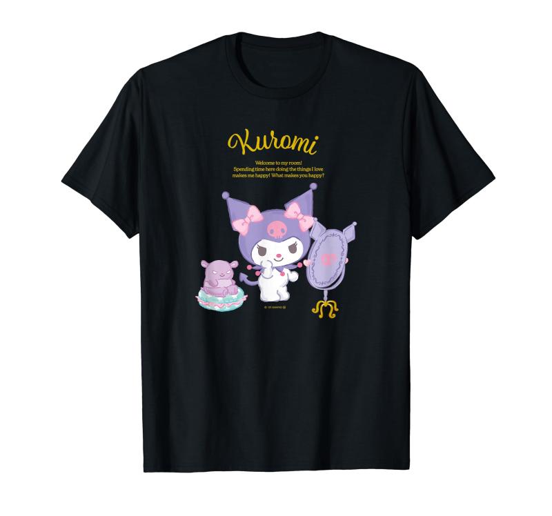 クロミ ハピネスマイルーム Tシャツ著 作（株）サンリオ 発売元（株）ワタナベ FOR SALE IN JAPAN ONLY 販売地域：日本(C)2022 SANRIO CO., LTD. APPROVAL NO. L629917