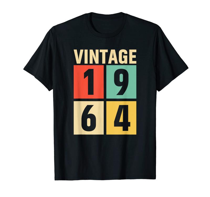 お母さん、お父さんへのギフト 1964年 オリジナル 面白い Tシャツヴィンテージ 1964ユーモラスなギフトのためのヴィンテージデザイン。 トントン、タタ、叔母、叔母、叔母、ゴッドマザー、おじさん、お父さん、友人、恋人、ボーイフレンド、男...