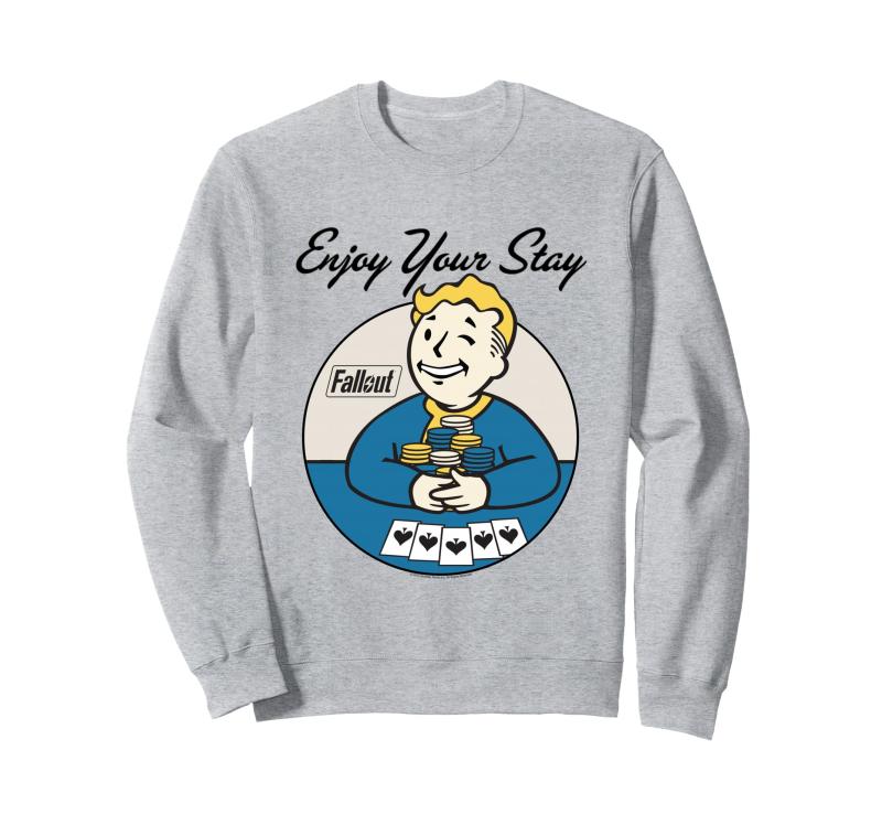 Fallout Video Game Vault Boy Poker Enjoy Your Stay トレーナーRipple Junction Officially Licensed Fallout merchandiseGrab your...