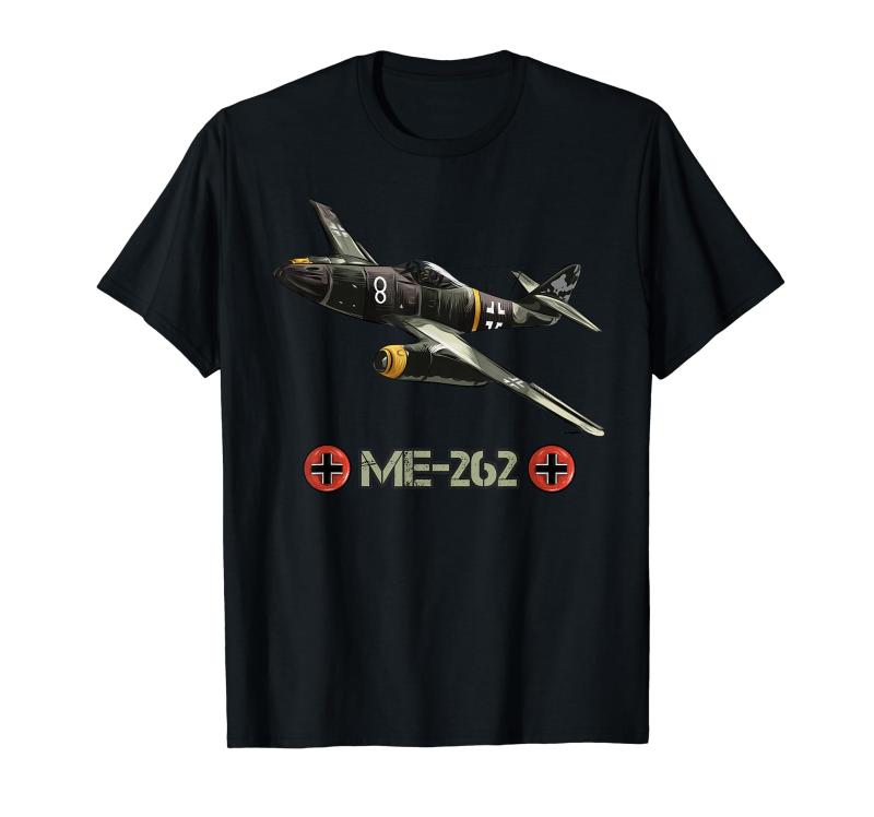 第二次世界大戦ドイツME262戦闘機 Tシャツあなたは第二次世界大戦の歴史のナットですか？あなたはドイツの第二次世界大戦の航空開発に従いますか？あなたはドイツの航空機開発のファンですか。メッサーシュミットMe262は、当時の技術的な驚異でし...