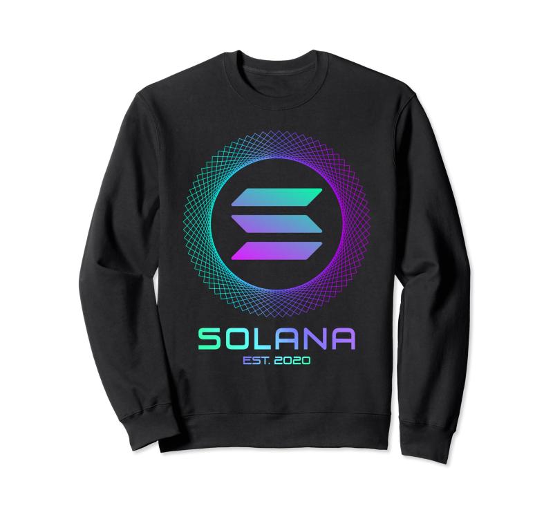 Solana SOLコイン暗号ロゴブロックチェーン ソラナ トレーナーこのクールなSolana CryptoロゴTシャツは、ソラナコイン、ソラナブロックチェーン、ソラナテクノロジーをステーキングするのが好きな方に最適です。 このSolana...