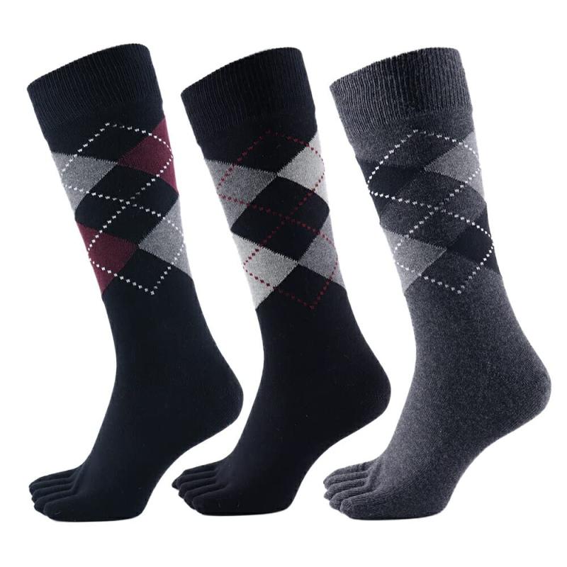 [アスカ] 5本指ソックス 旭化成消臭ROICA使用 クルー丈 メンズ