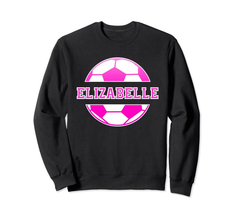 Elizabelle 名前入り ガールズ サッカープレー フットボール スポーツファンボール トレーナーガールズ サッカー プレイ フットボール スポーツ ファンボールのデザインは、サッカーが大好きなあなたの人生の女性に、素晴らしいフットボ...