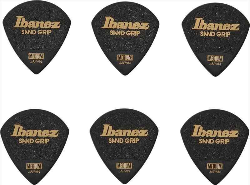 Ibanez 滑り止め素材を使用したピック Grip Wizard Series Sand Grip Pick 【MEDIUM】 6枚パック ブラック PPA18MSGBK滑り止め素材を使用したピック Grip Wizard Series ...
